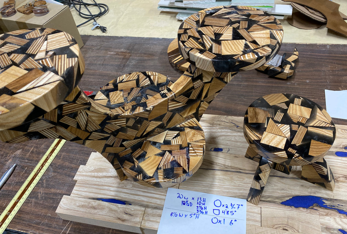 Plant Stand Set Black Resin Appleply – PegStilts.com - Peg Stilts ...